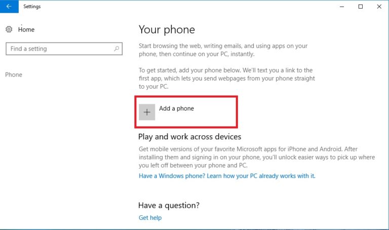 How to link an Android device to Windows 10 PC and Transfer data